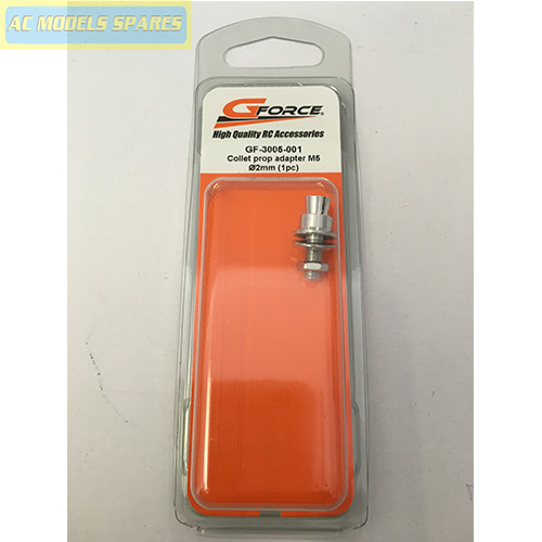 G-Force GF3005001 Collet prop adapter M5 2mm (1pc) - AC Models Spares M Ltd