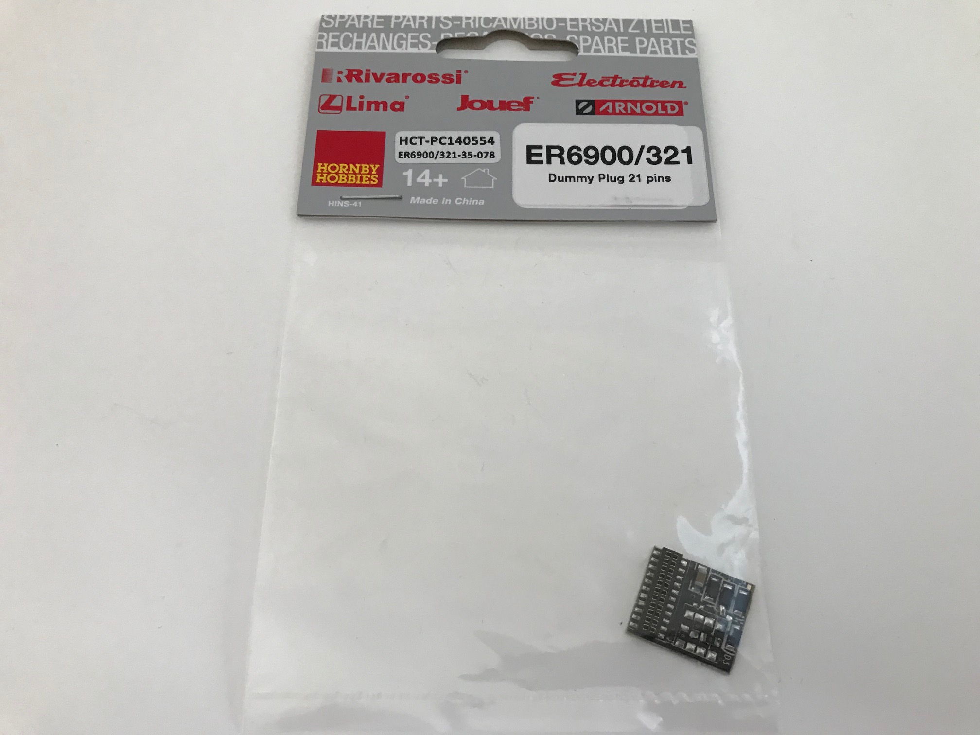 ER6900/321 Hornby Electrotren Dummy Plug 21 pins IS14.4 - AC Models ...